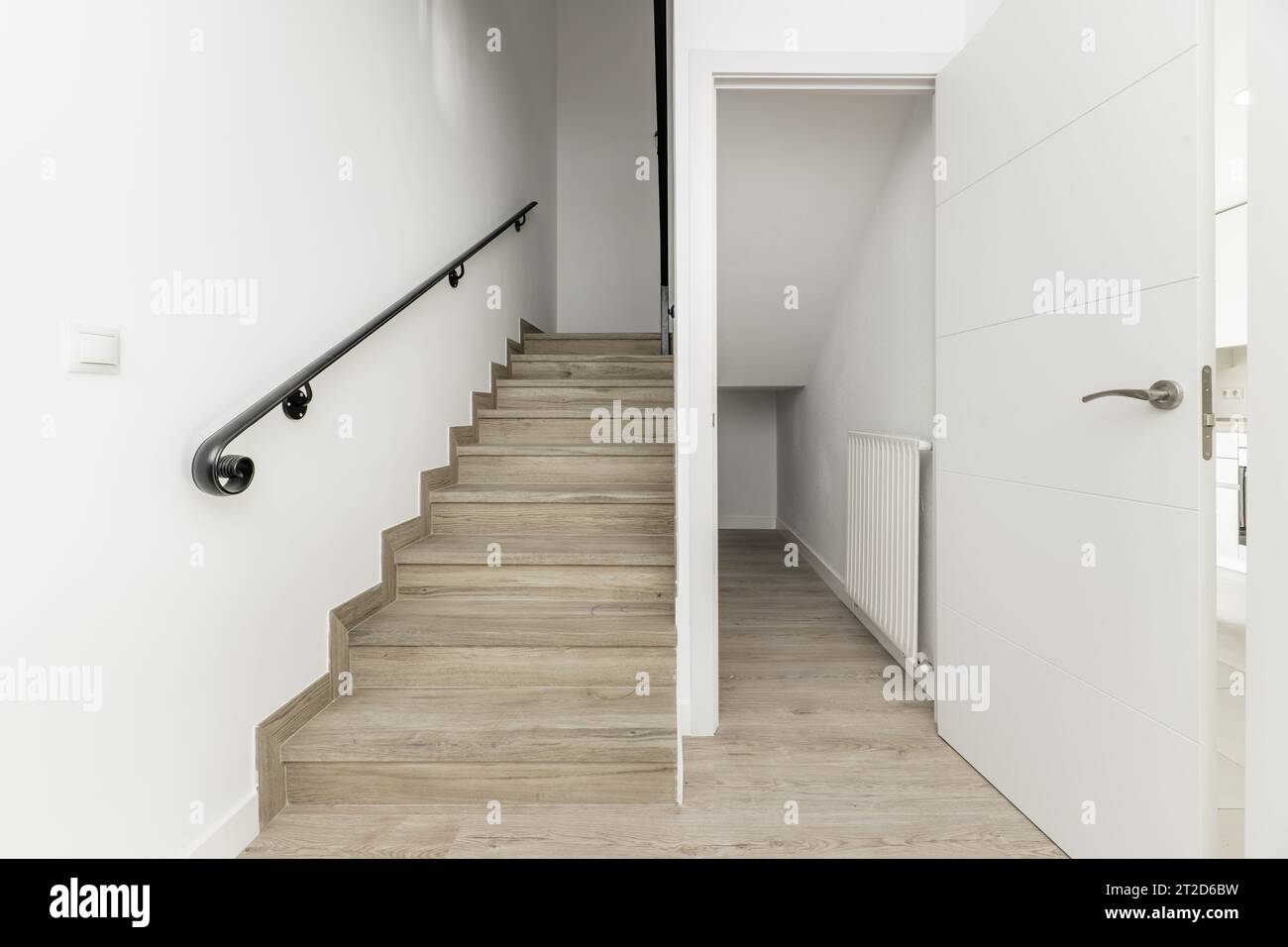 Distributor landing of a two-story single-family residential house with ...