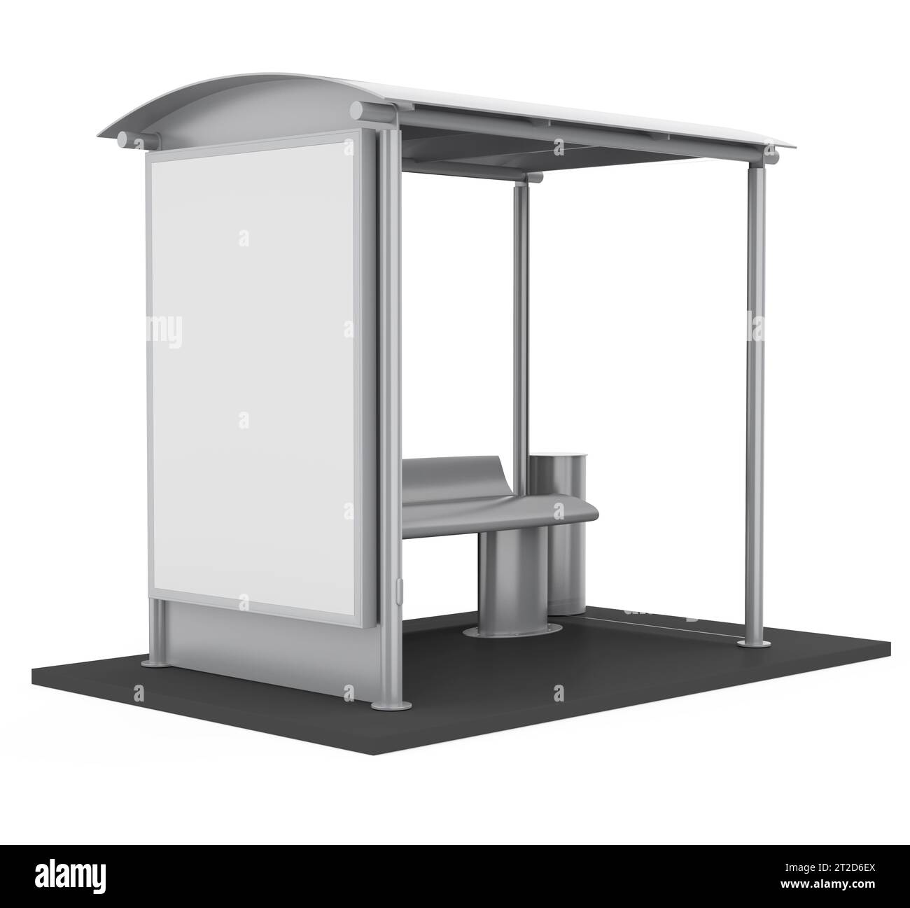 Bus Stop Billboard Isolated Stock Photo - Alamy