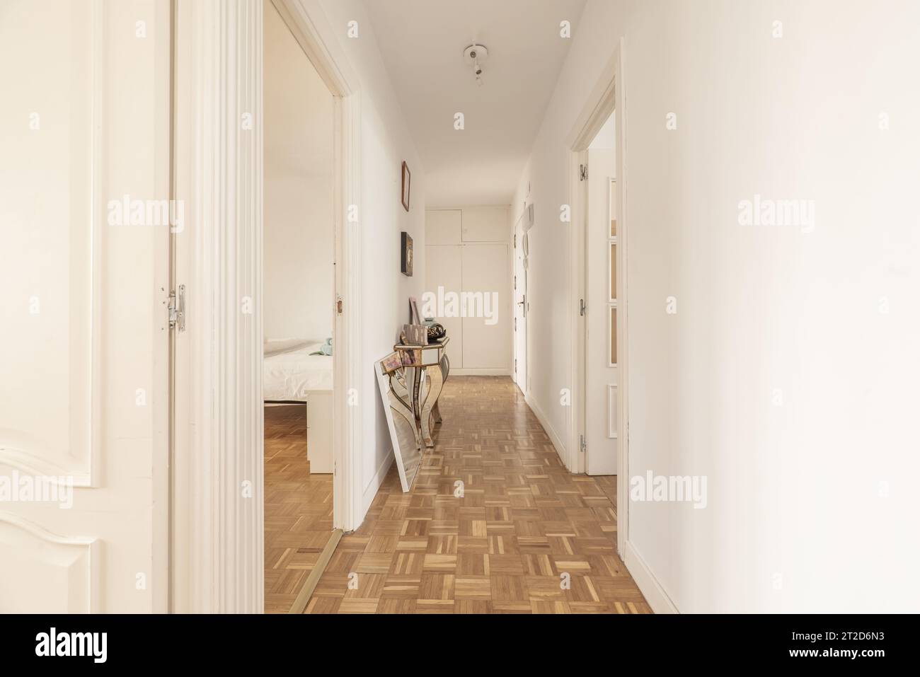 Distributor hallway of a home with access to several rooms Stock Photo ...