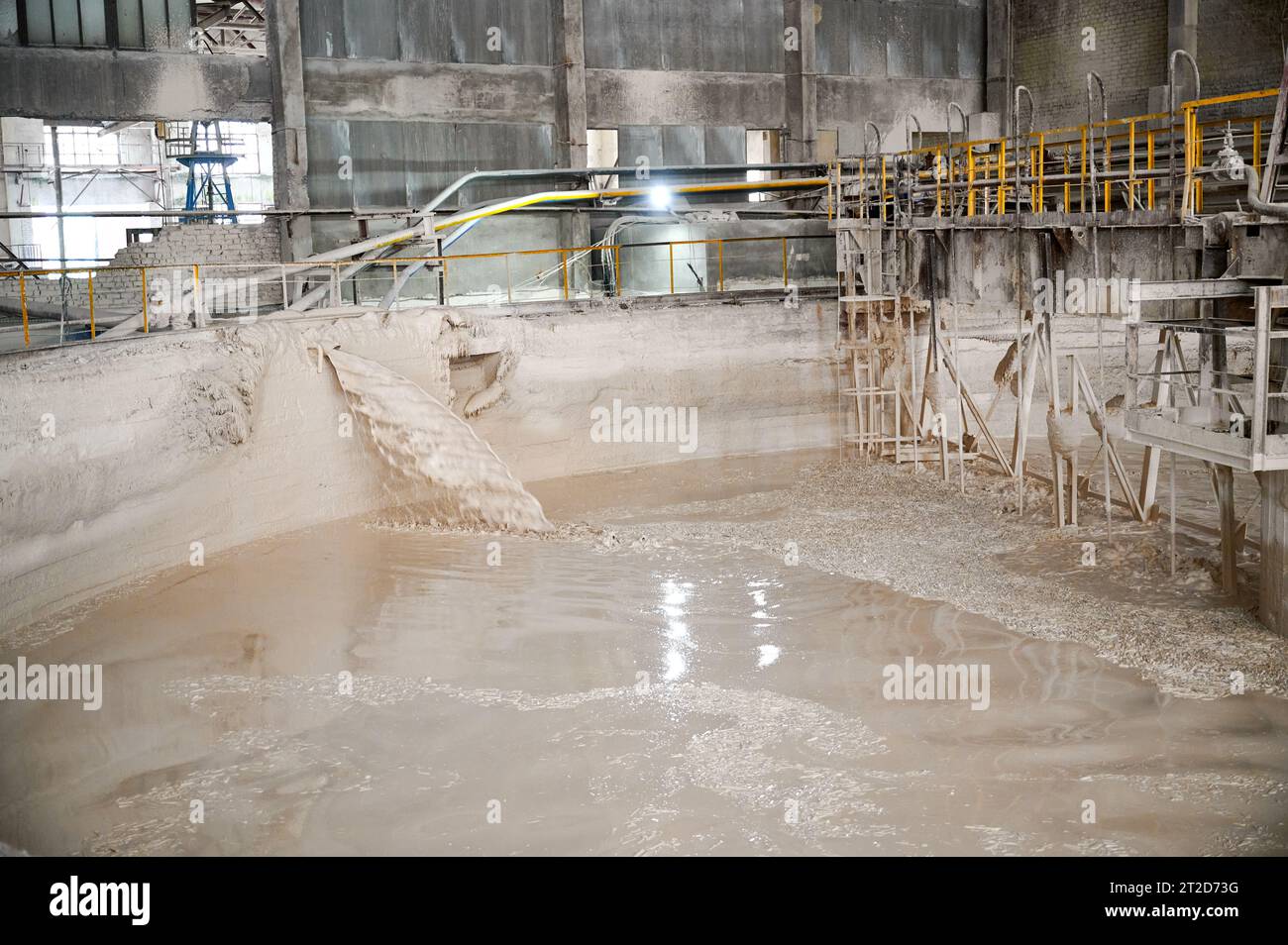 Sludge preparation container for gas silica blocks at plant Stock Photo ...