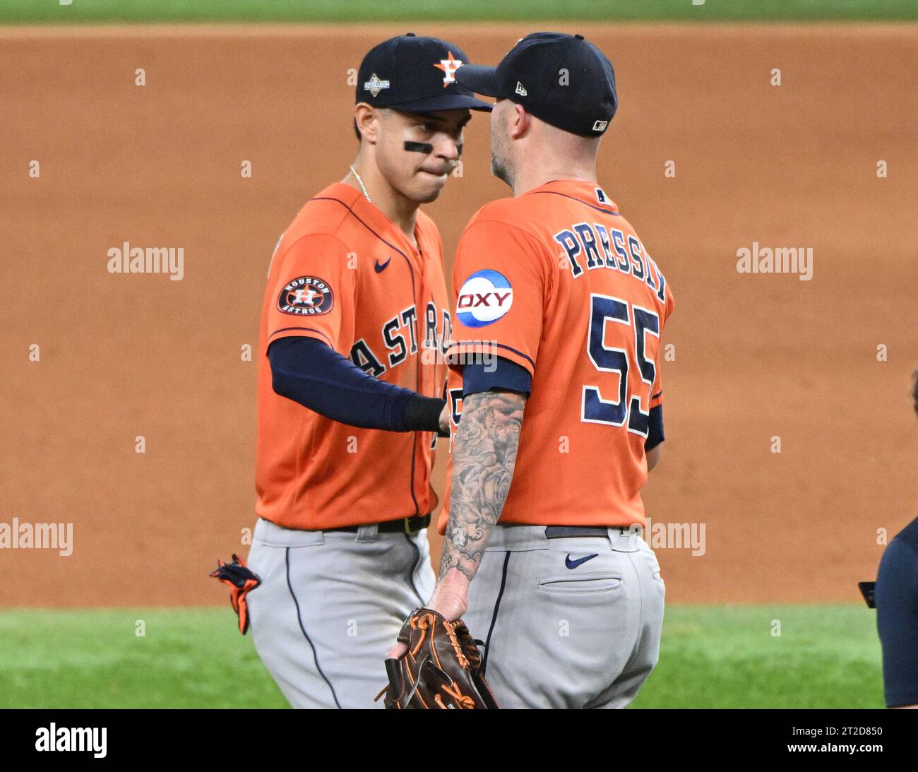 Arlington, United States. 18th Oct, 2023. Houston Astros relief pitcher ...