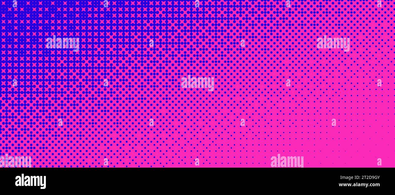 Pixelated corner gradient texture. Blue and pink dither diagonal pattern background. Abstract ...