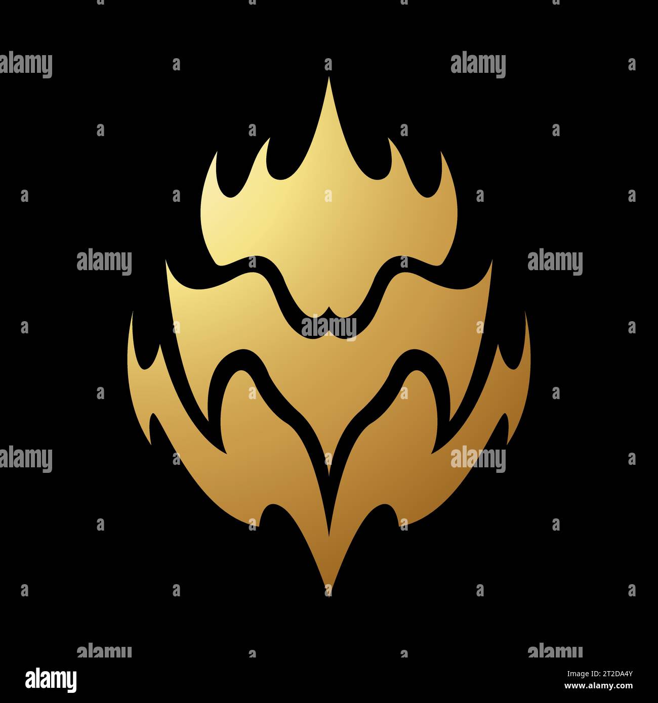Gold dragon emblem Stock Vector Images - Alamy