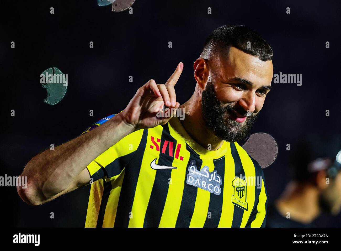 File photo - French football player Karim Benzema is presented to Al ...