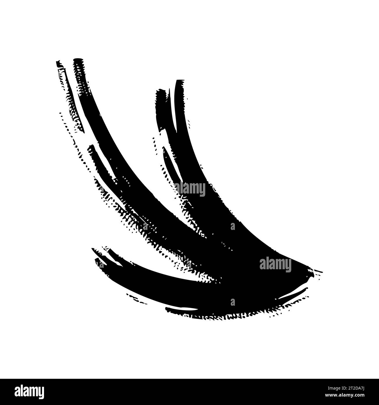 Grunge arrow. Brush painted arrow with marker texture. Vector ...