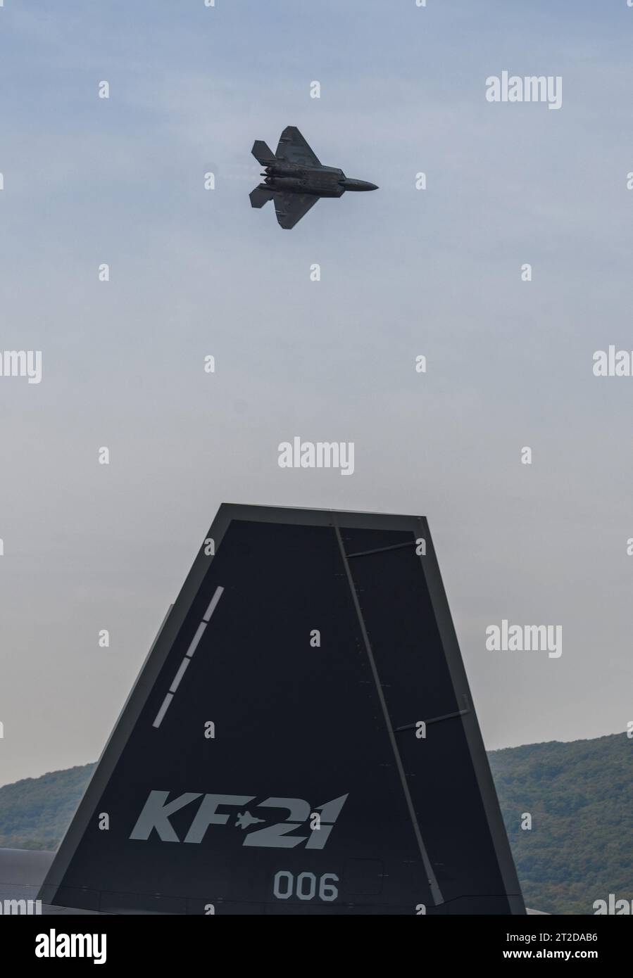 South Korea's under-development KF-21 fighter jet seen landing after an ...