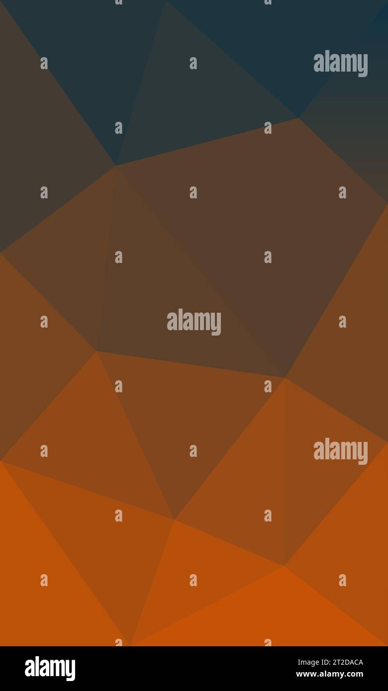 Orange, navy gradient abstract geometric pattern with polygon texture. Wallpaper triangulation ...