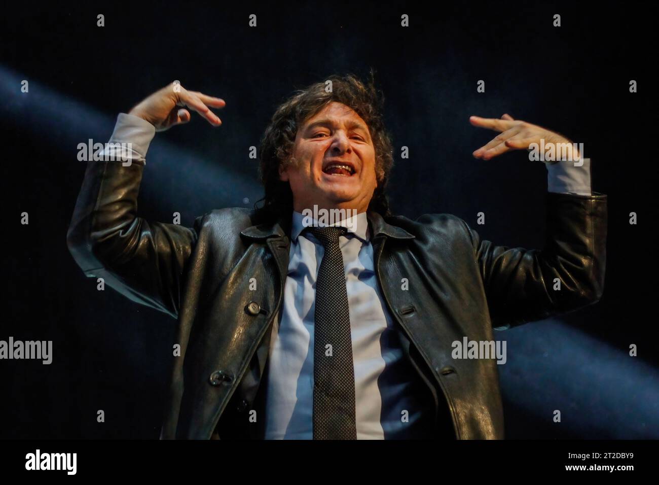 Buenos Aires, Argentina. 18th Oct, 2023. Javier Gerardo Milei makes a ...