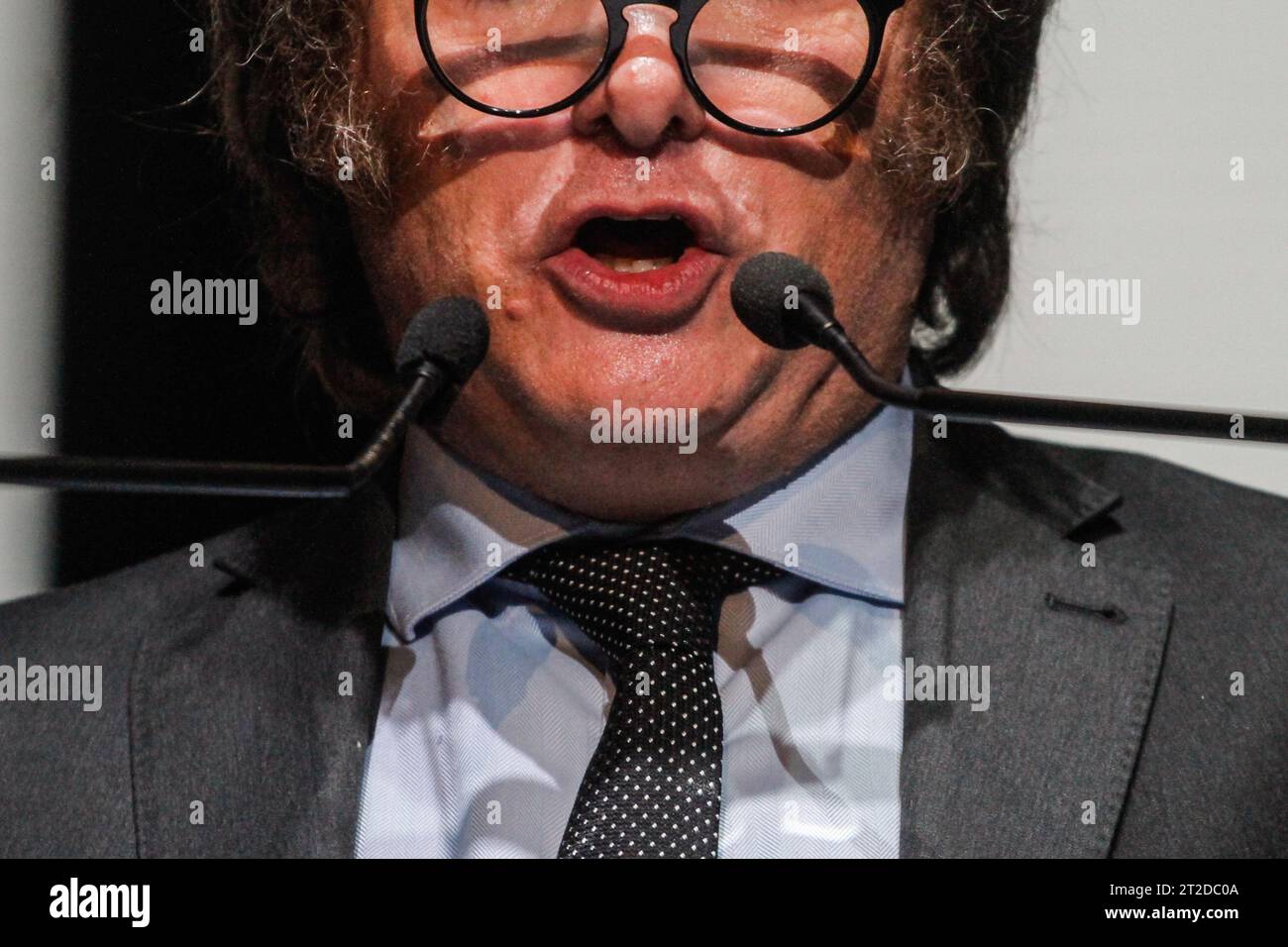 Buenos Aires, Argentina. 18th Oct, 2023. Javier Gerardo Milei makes a ...