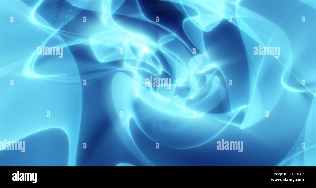 Abstract futuristic background made of blue glowing energy waves and hi ...