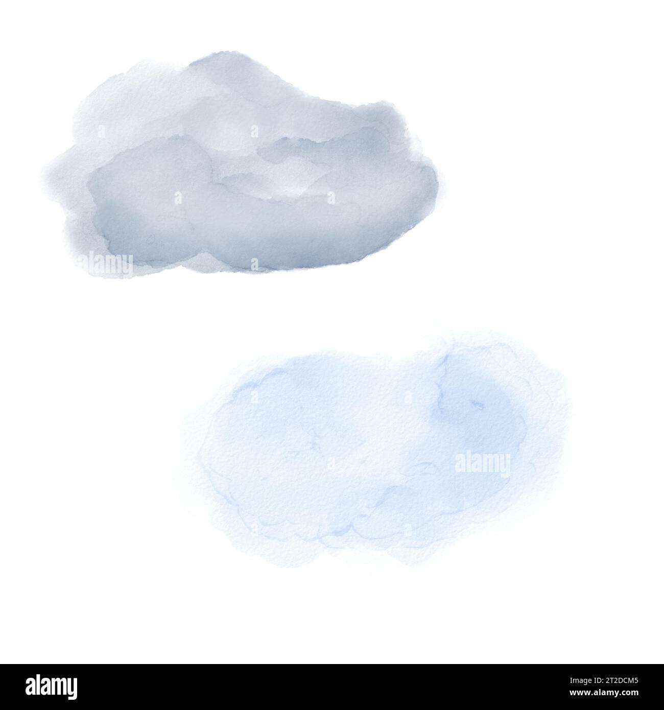Watercolor illustration with abstract clouds for baby isolated on white ...