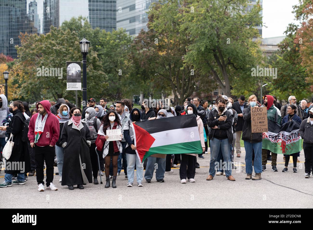 Toronto, Canada - 18 October 2023: A mosaic of determined faces ...