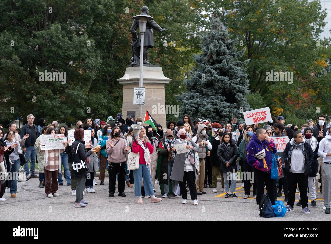 Toronto, Canada - 18 October 2023: With every step and slogan, Toronto ...