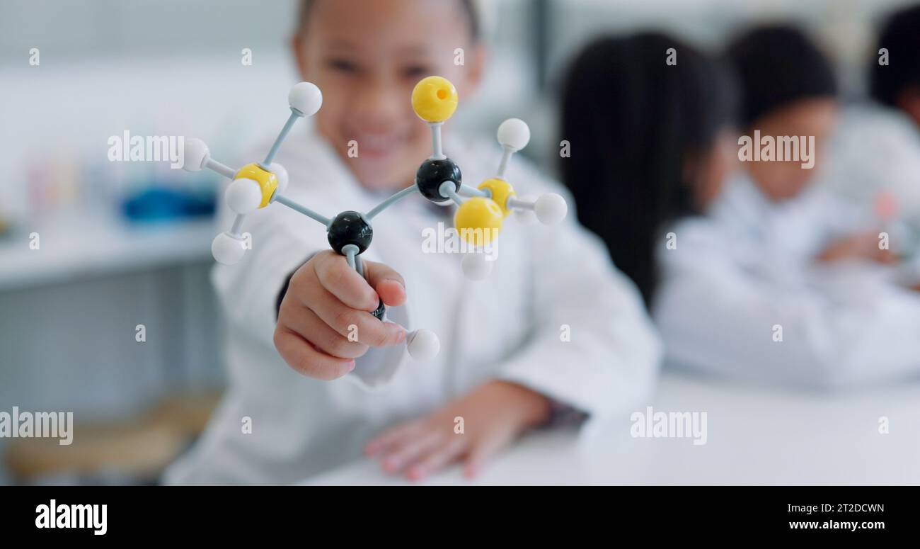 Child, molecular structure and education, learning science or knowledge ...