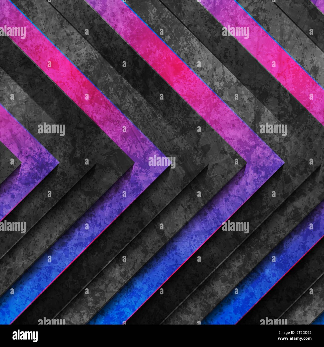 Abstract geometric arrows with grunge texture tech background. Vector ...