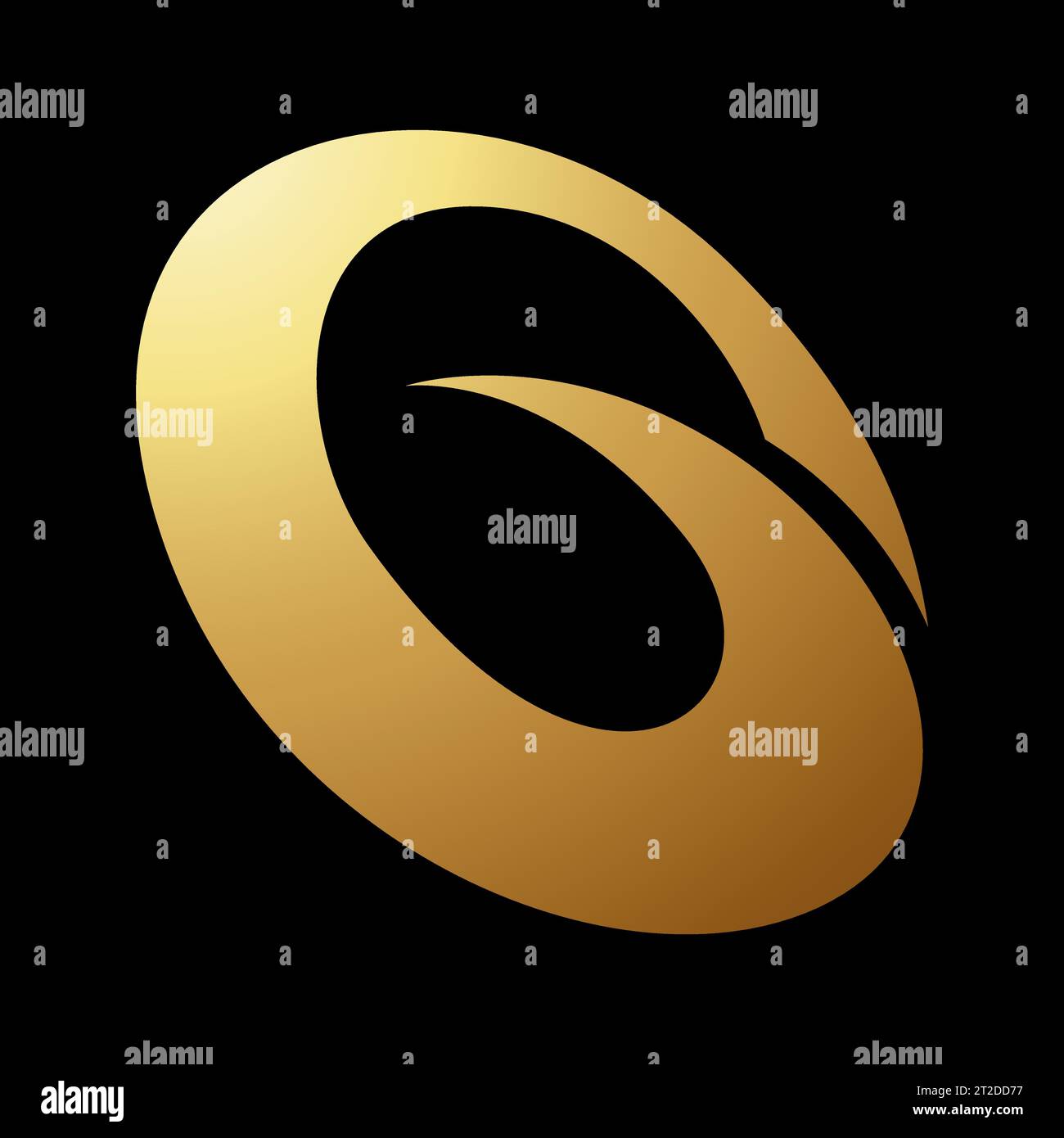 Gold Abstract Uppercase Spiky Letter G Icon on a Black Background Stock ...
