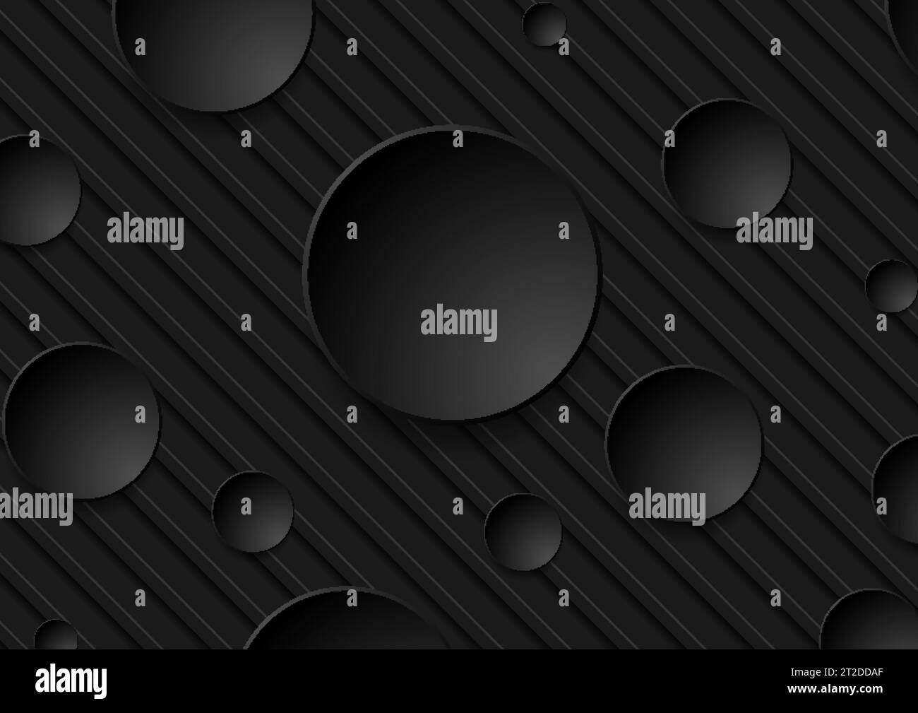 Black paper stripes and circles abstract geometric background. Vector ...