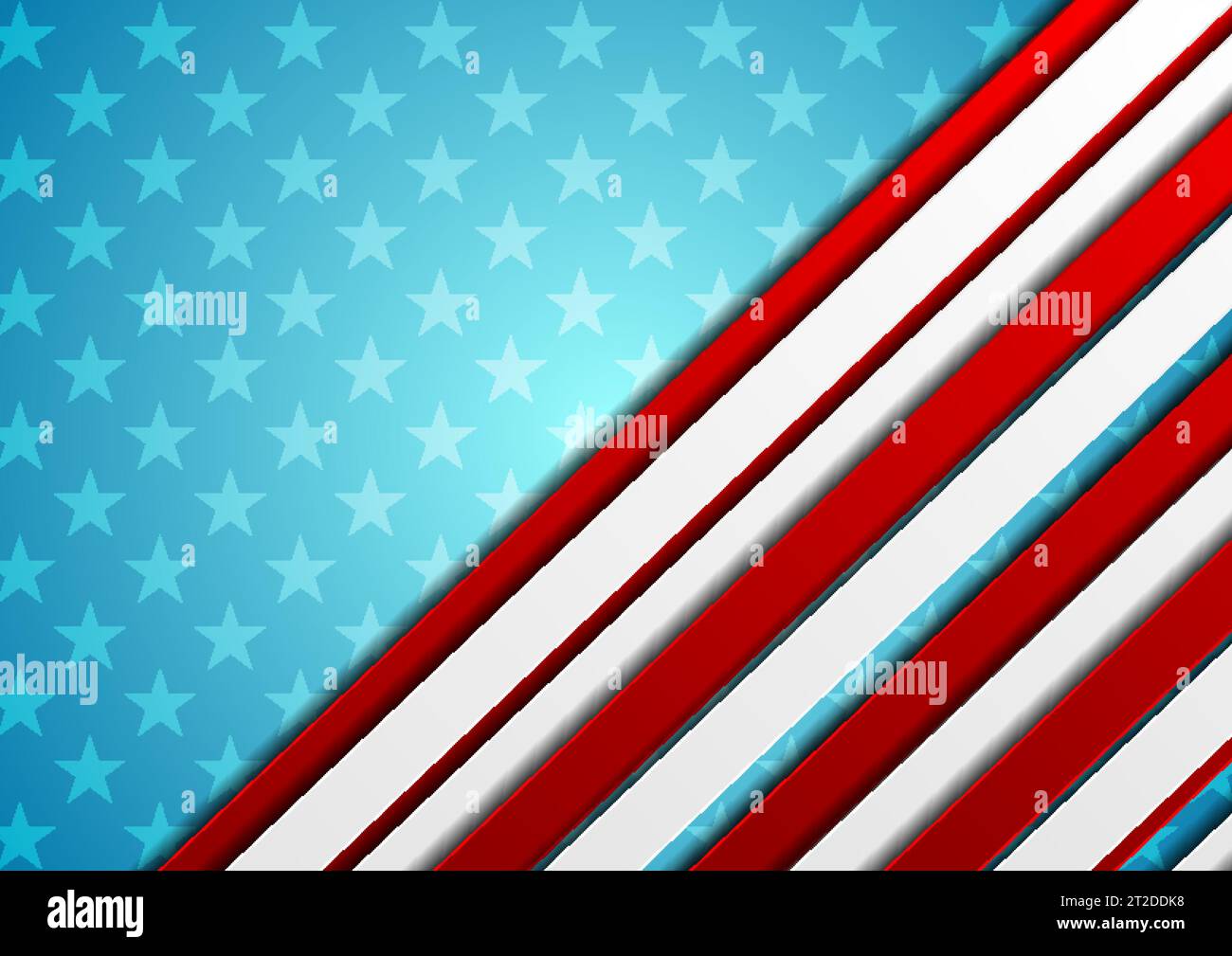 USA colors, stars and stripes abstract graphic design. Independence Day ...