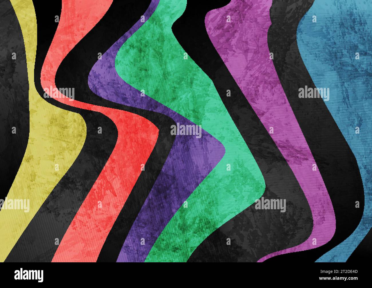 Abstract multicolored refracted waves minimal background. Vector ...