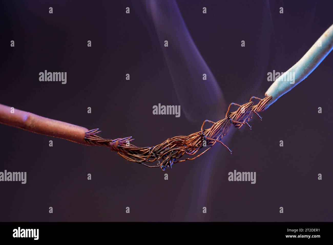 Electric wire and smoke is meant to symbolize blown insulation or ...