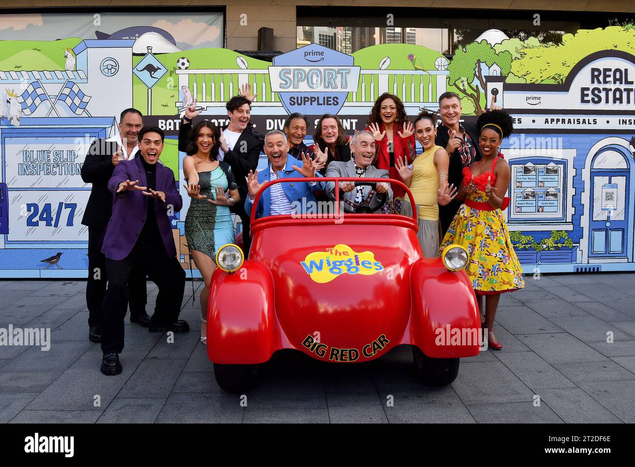 (L-R) Past and present cast members Paul Paddick, John Pearce, Lucia ...