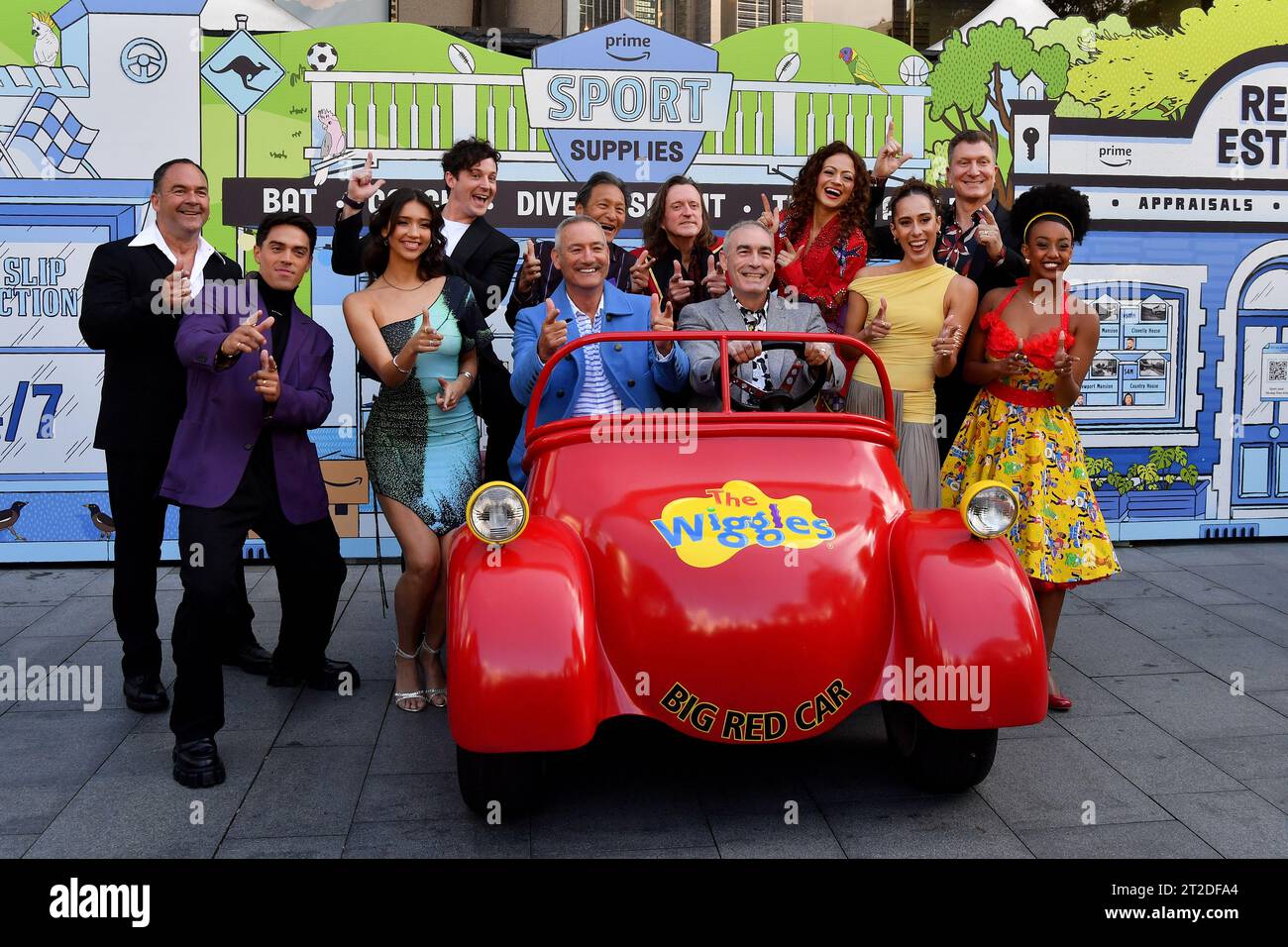 (L-R) Past and present cast members Paul Paddick, John Pearce, Lucia ...