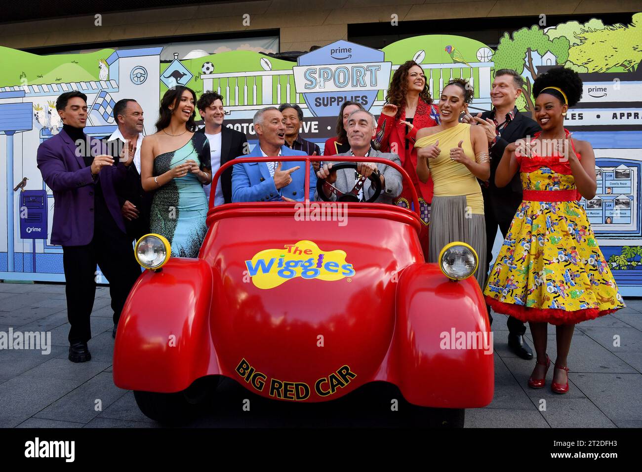 (L-R) Past and present cast members Paul Paddick, John Pearce, Lucia ...