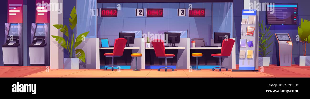 Bank counter cartoon hi-res stock photography and images - Alamy