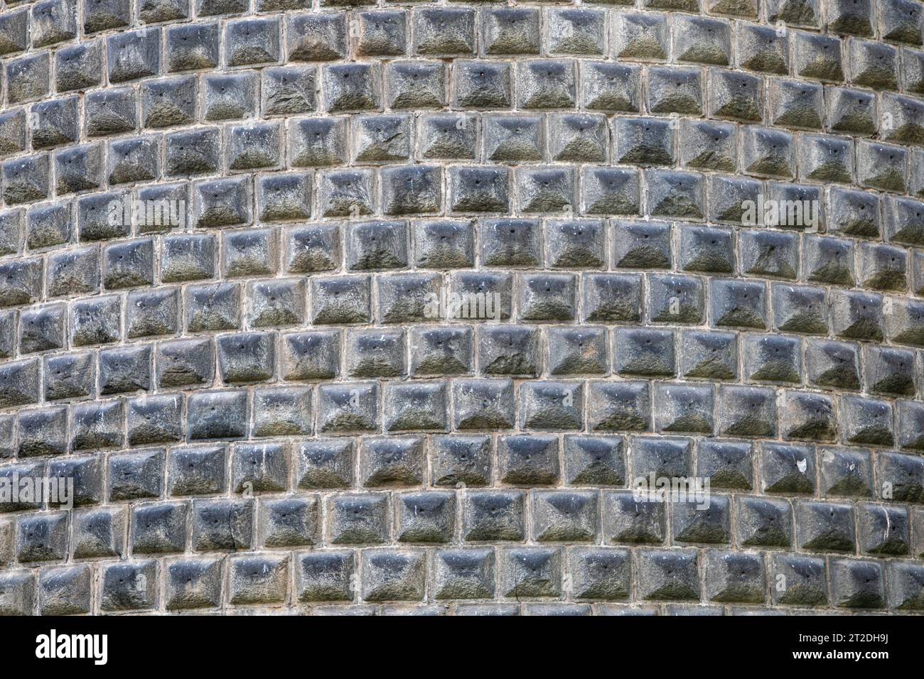 rounded curve wall stone textured long stones background horizontal ...