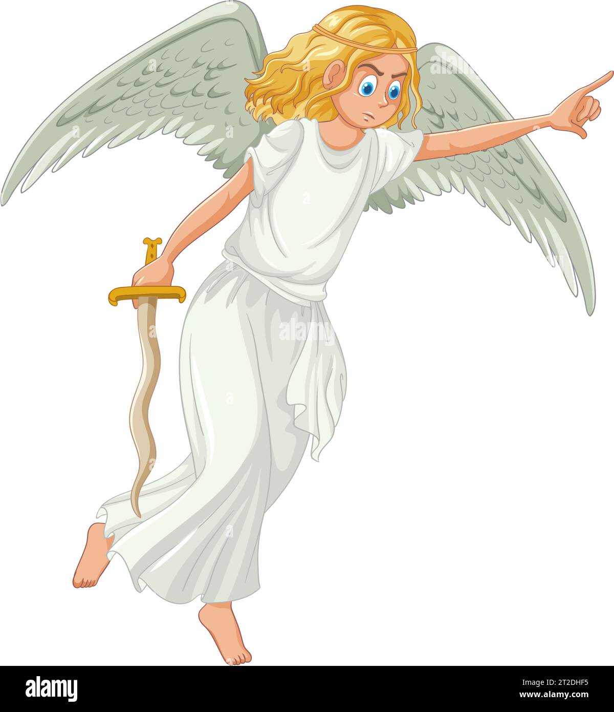 ángel Guardián Con Dibujo De Espada