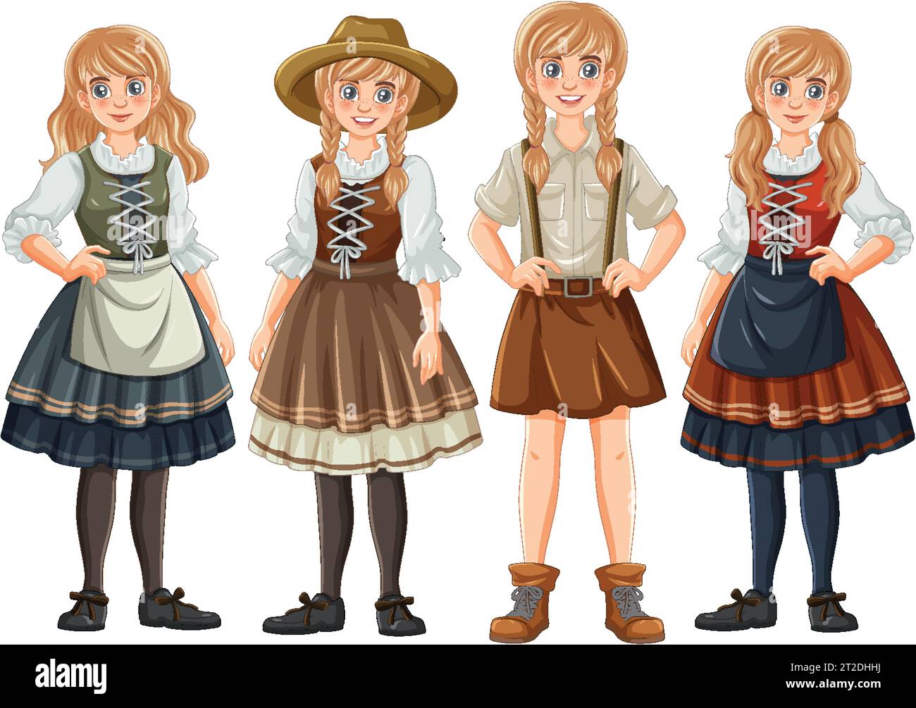 German villagers Stock Vector Images - Alamy