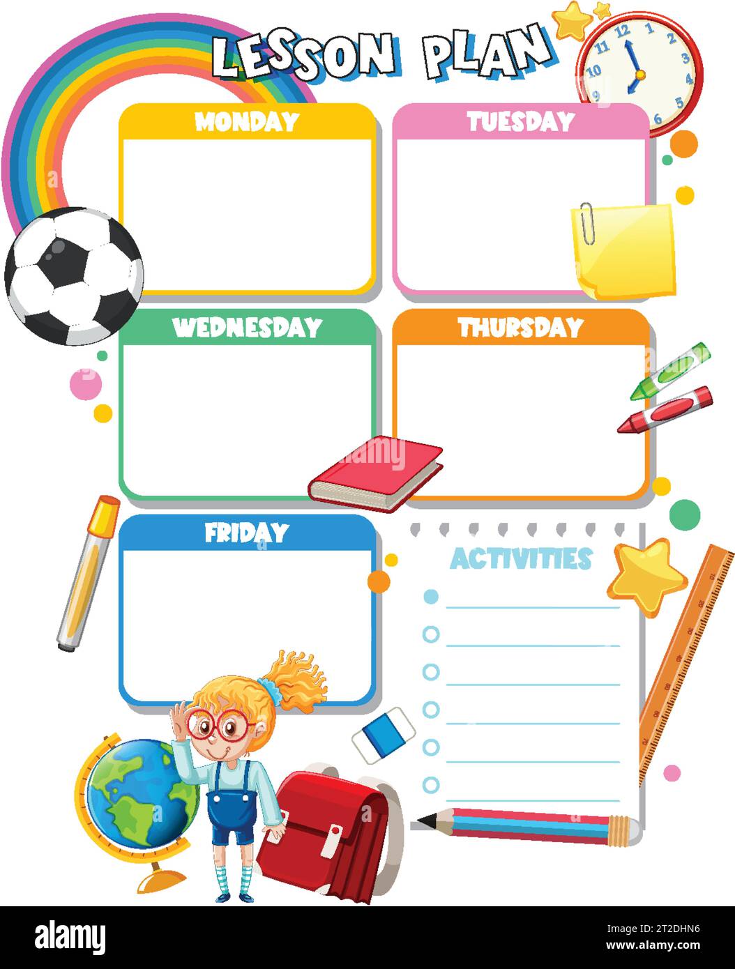 A fun and adorable lesson plan for children, featuring cute cartoon ...