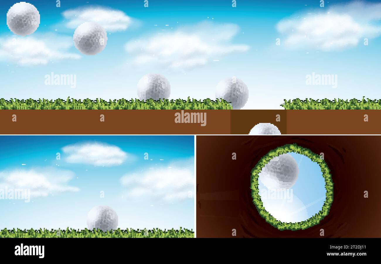 Golf hole view Stock Vector Images - Alamy