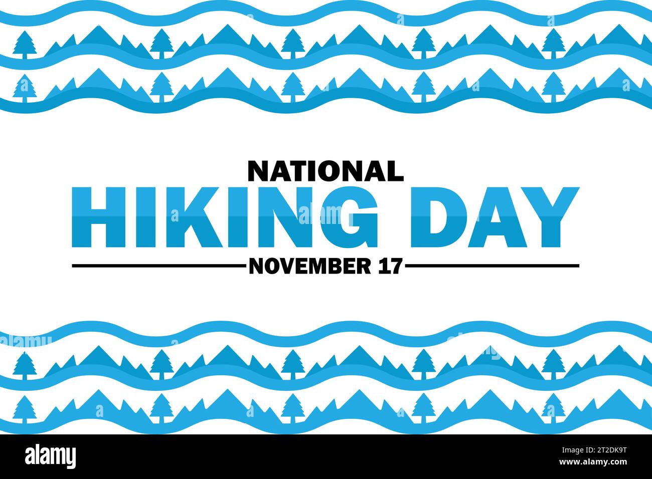 National Hiking Day. Vector illustration. November 17. Suitable for ...