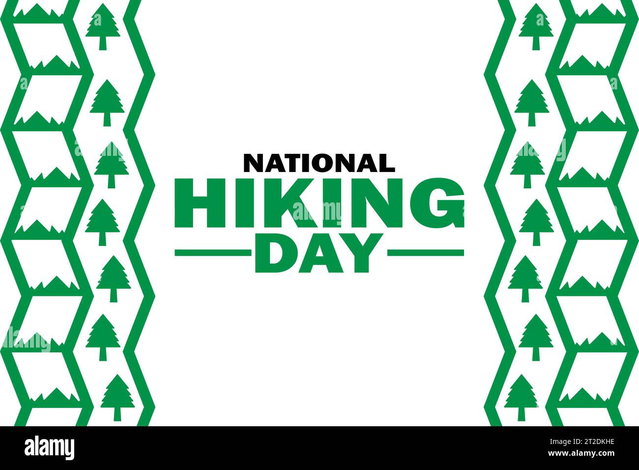 National Hiking Day. Holiday concept. Template for background, banner, card, poster with text ...