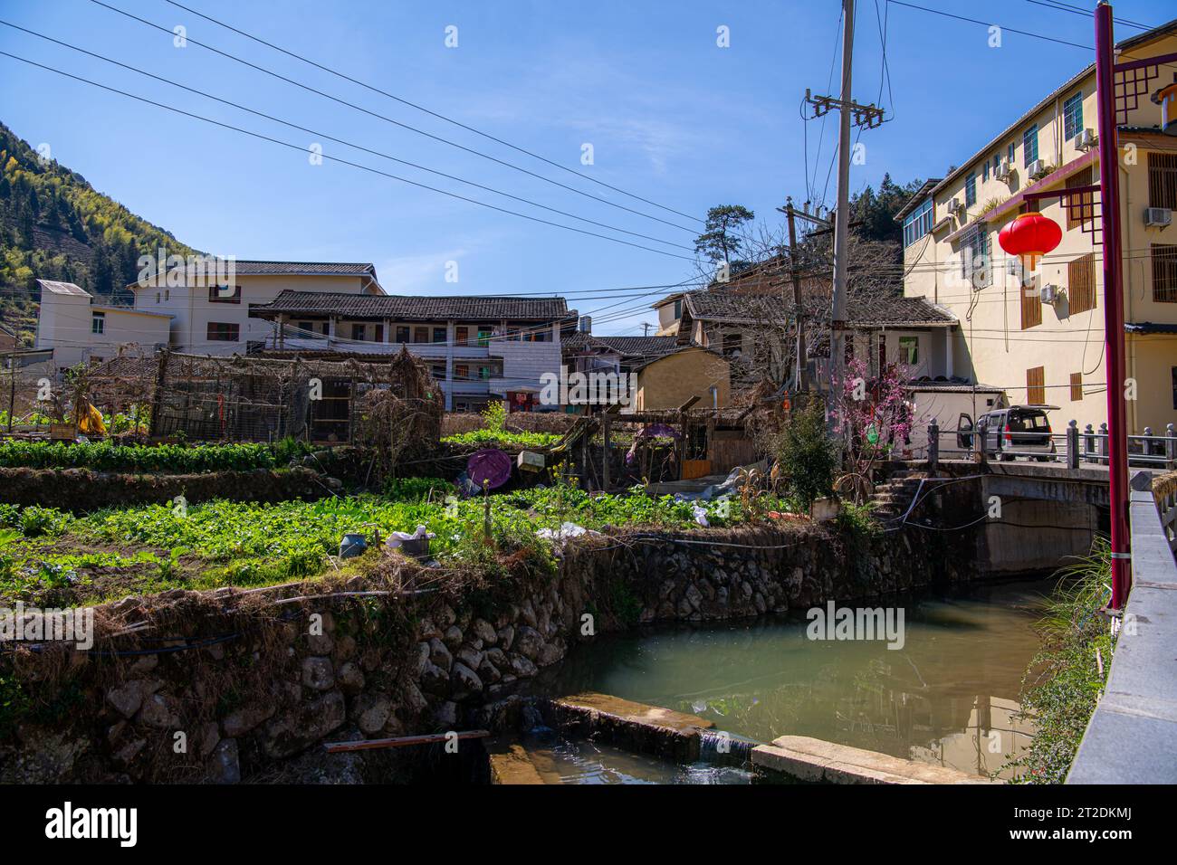 The small river in front of Fujian earthern buildings (also known as ...