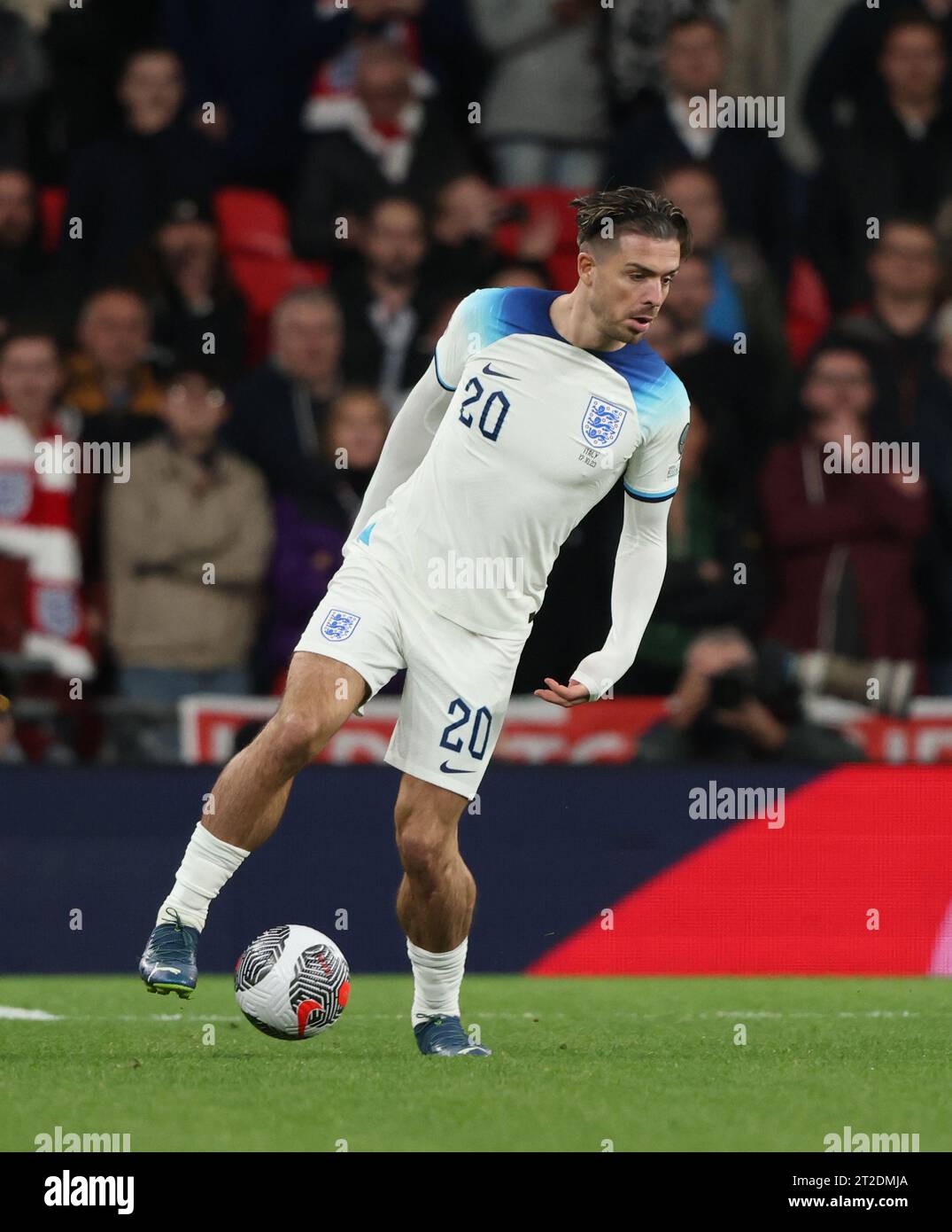 London, UK. 17th Oct, 2023. Jack Grealish (E) at the England v Italy ...