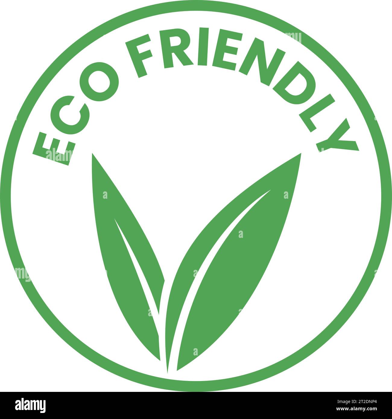 Green Eco Friendly Icon with V Shaped Leaves 1 on a White Background ...