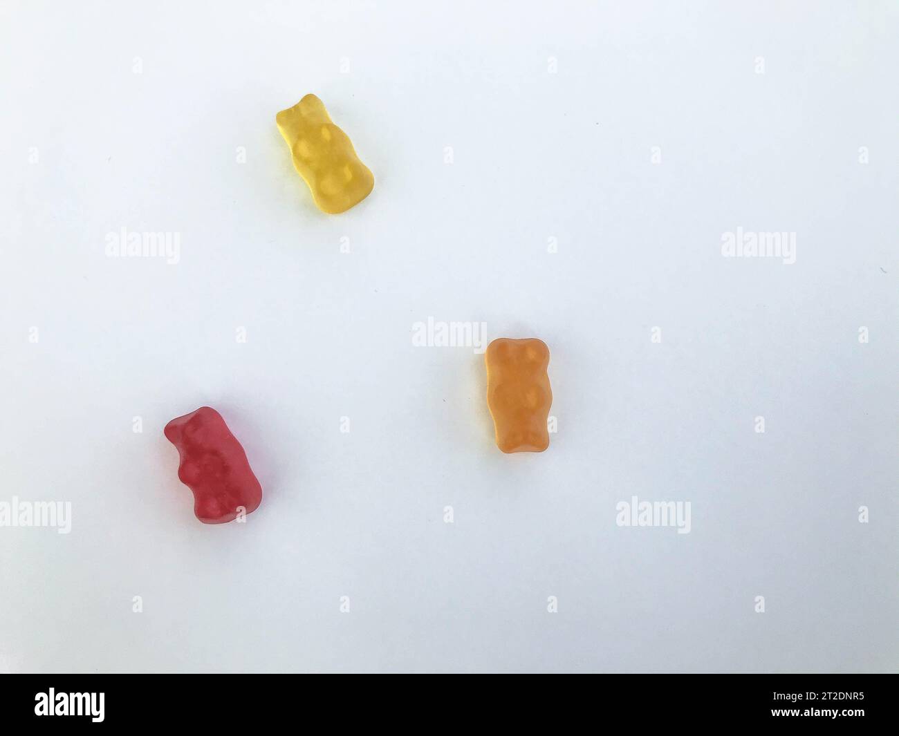 gummy bears on a white matte background. gelatinous delicious, sweet ...