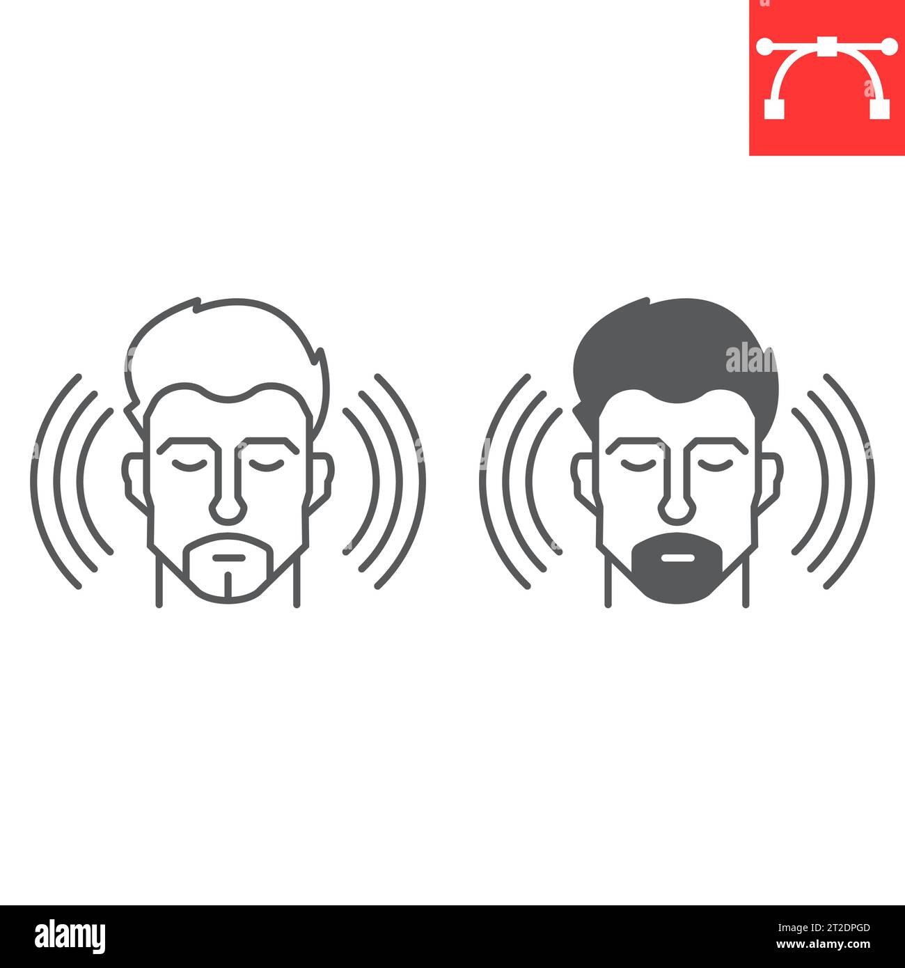 Mind awareness line and glyph icon, meditation and mindfulness, brand ...