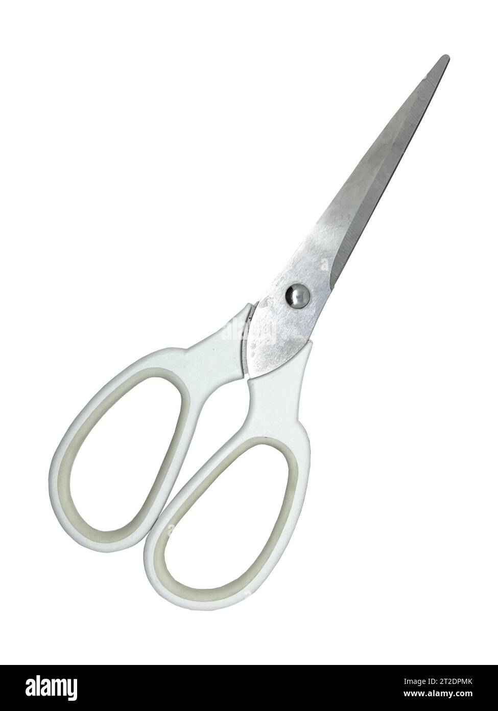 sharp big scissors with white blank background Stock Photo - Alamy