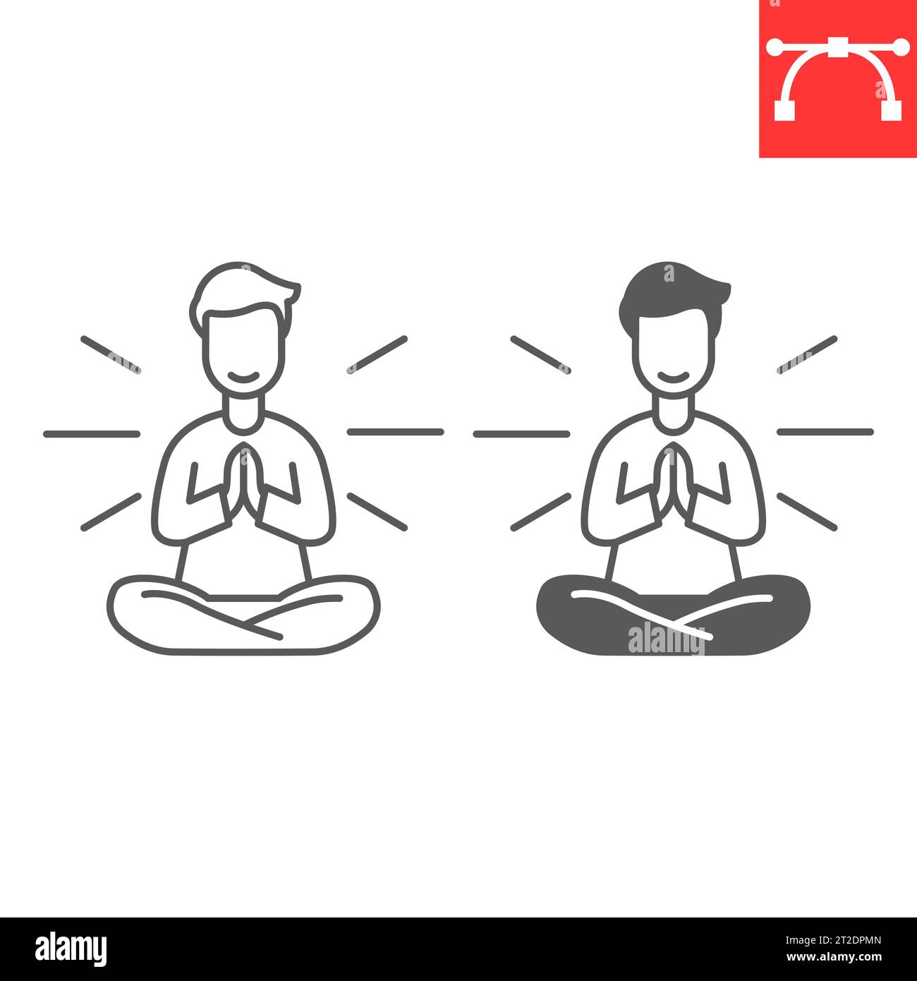 Spirituality line and glyph icon, meditation and mindfulness, Spiritual ...