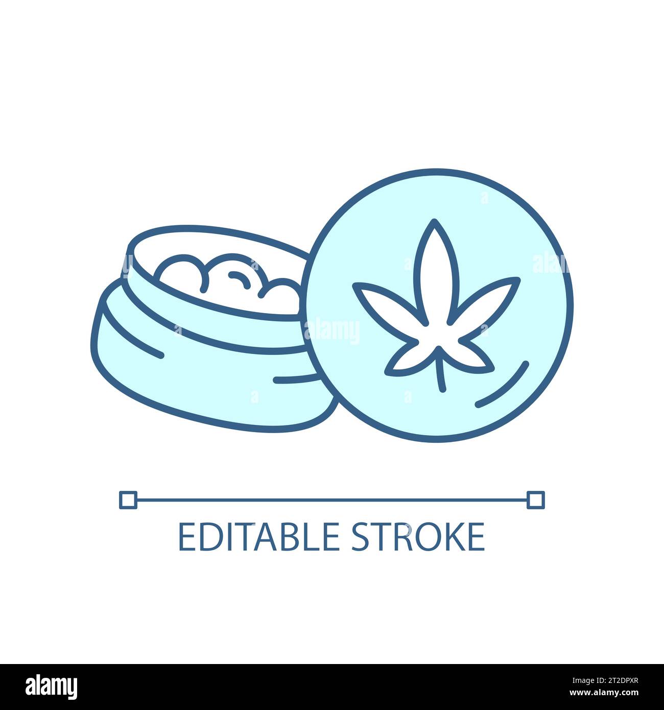 2D simple thin linear blue hemp seeds icon Stock Vector Image & Art - Alamy