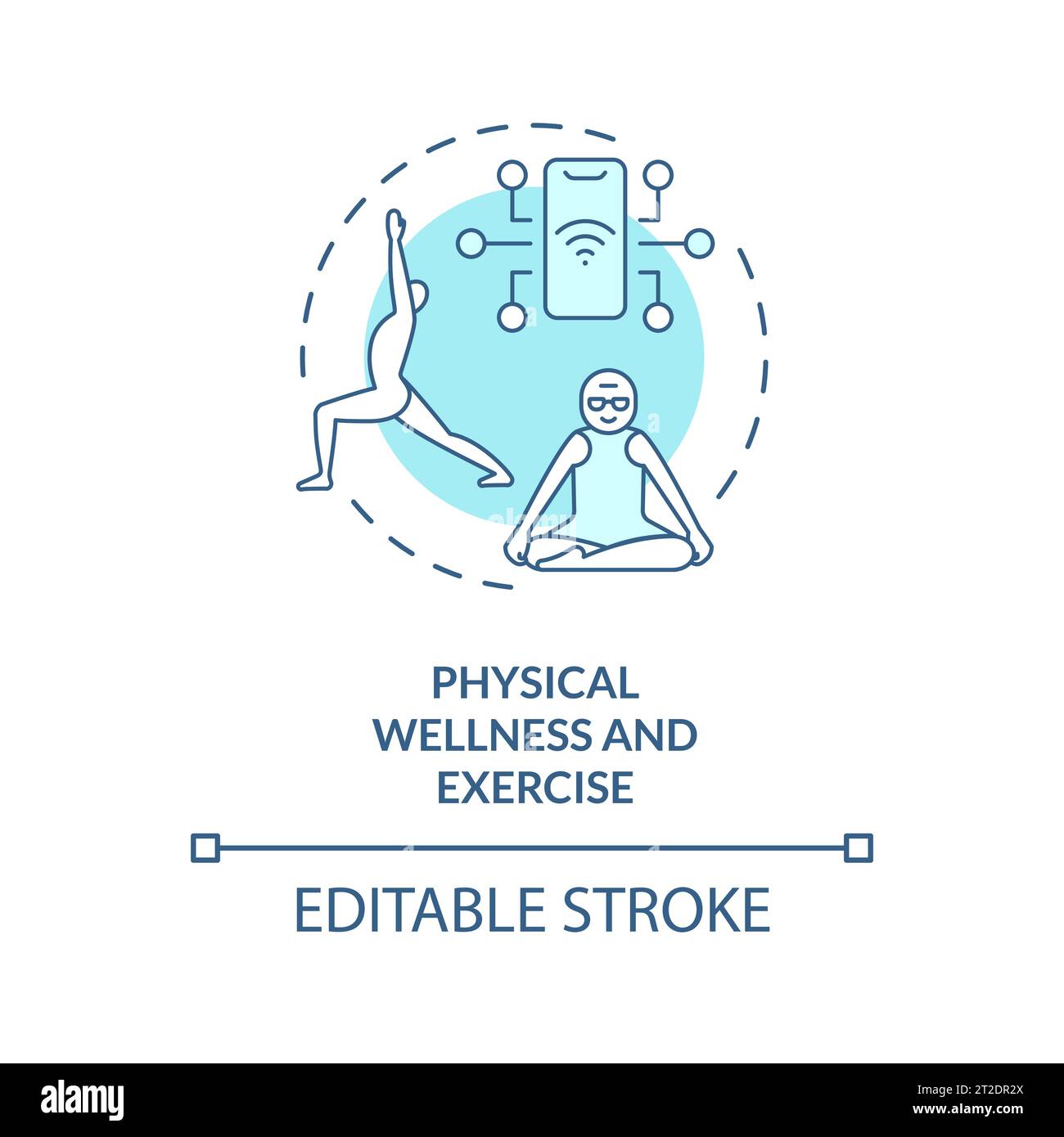 Thin line icon physical wellness and exercise concept Stock Vector ...