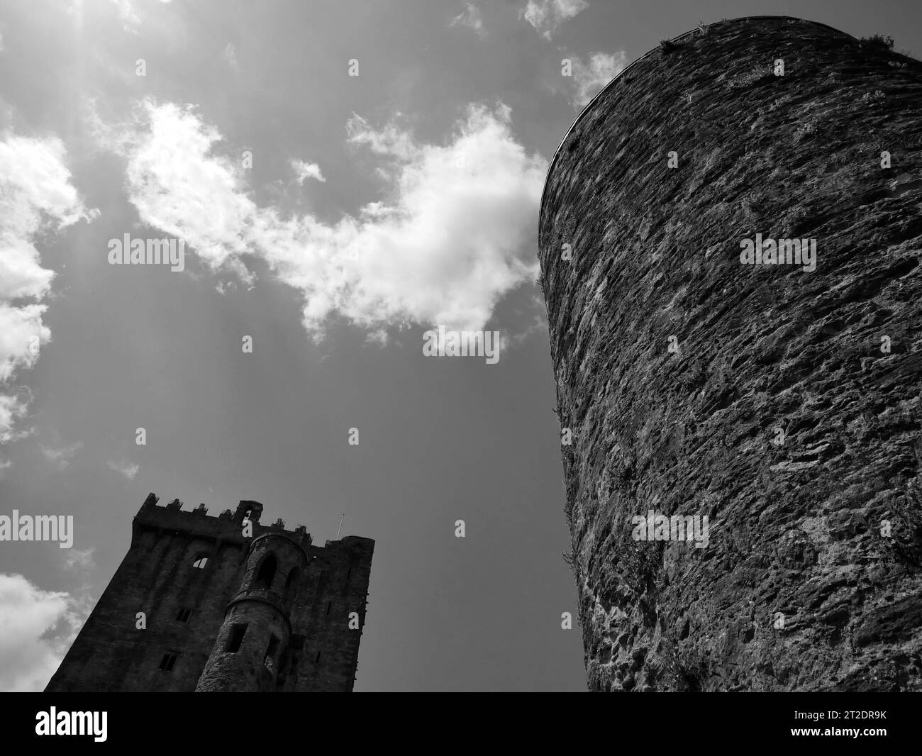 Old celtic castle towers background, Blarney castle in Ireland, old ...
