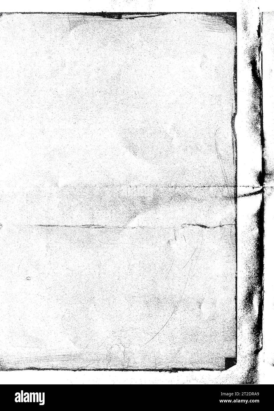 Texture of old surface on black background with white scratches, stamp ...
