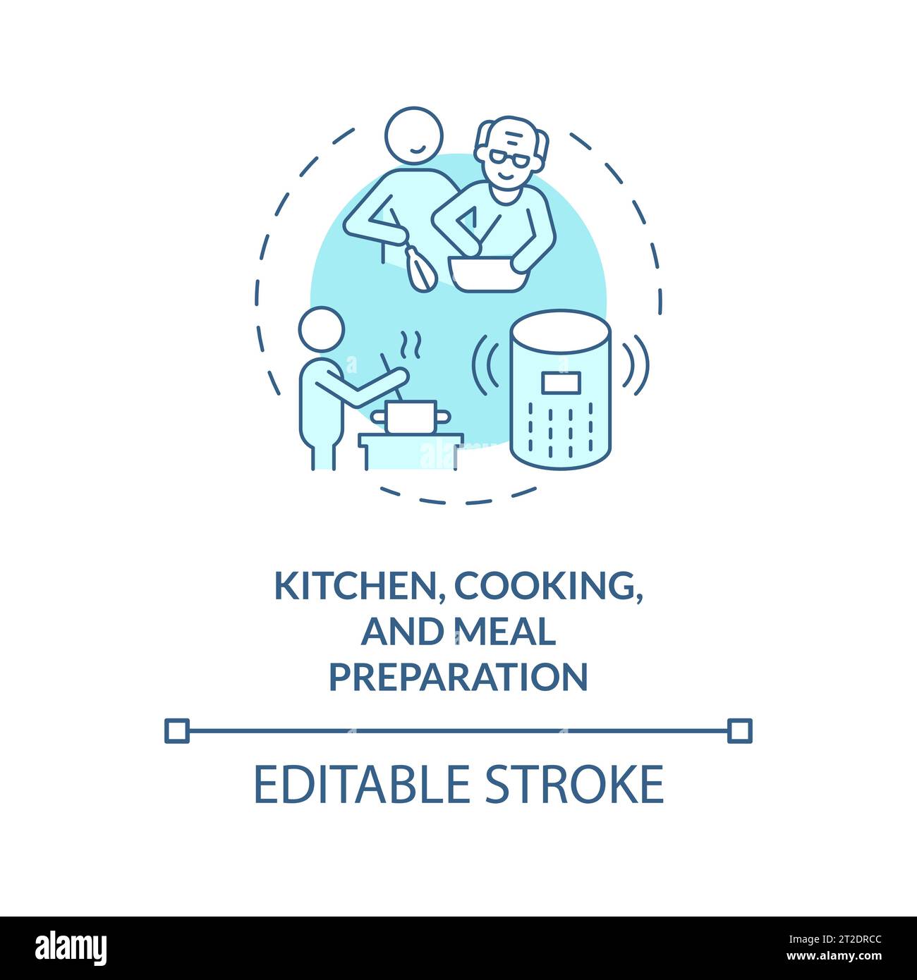 Thin line icon kitchen, cooking and meal preparation concept Stock Vector Image & Art - Alamy