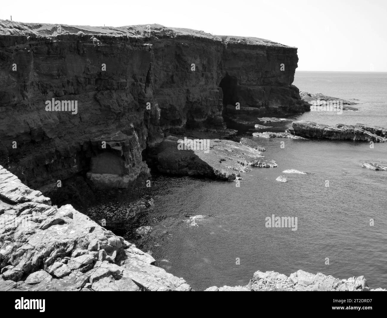 Cliffs and Atlantic ocean, rocks canyon and laguna, beauty in nature ...