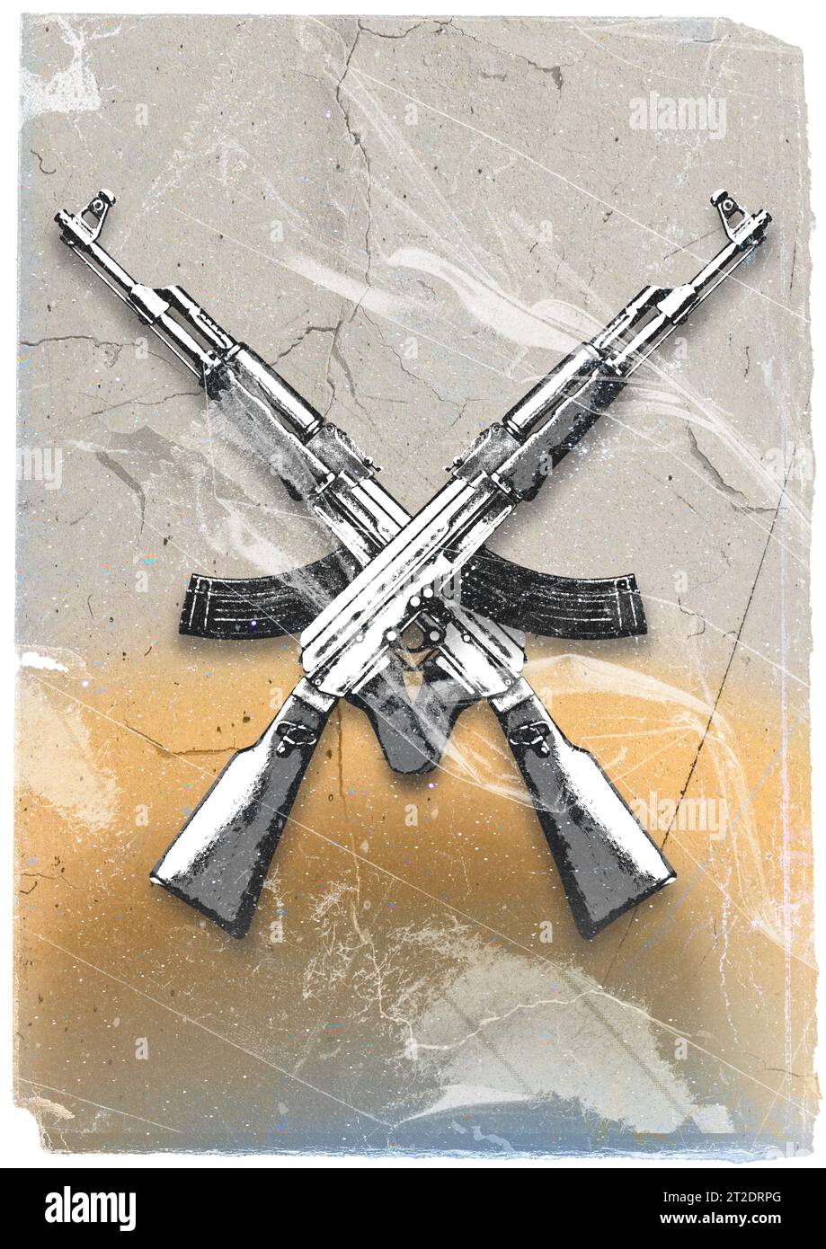 AK 47 poster kalashnikov military weapon terrorist war vintage say no ...