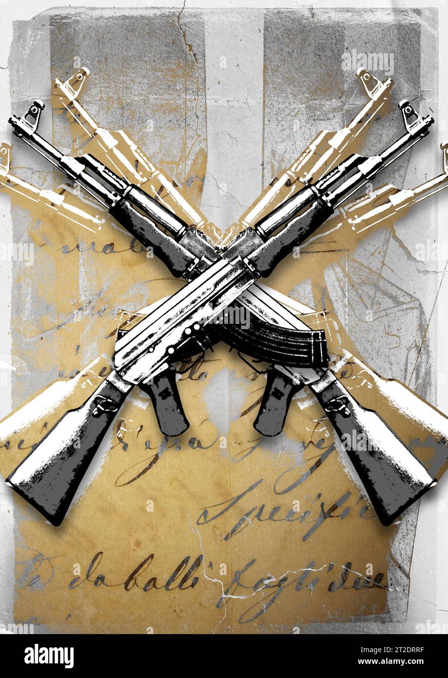 AK 47 poster kalashnikov military weapon terrorist war vintage say no ...